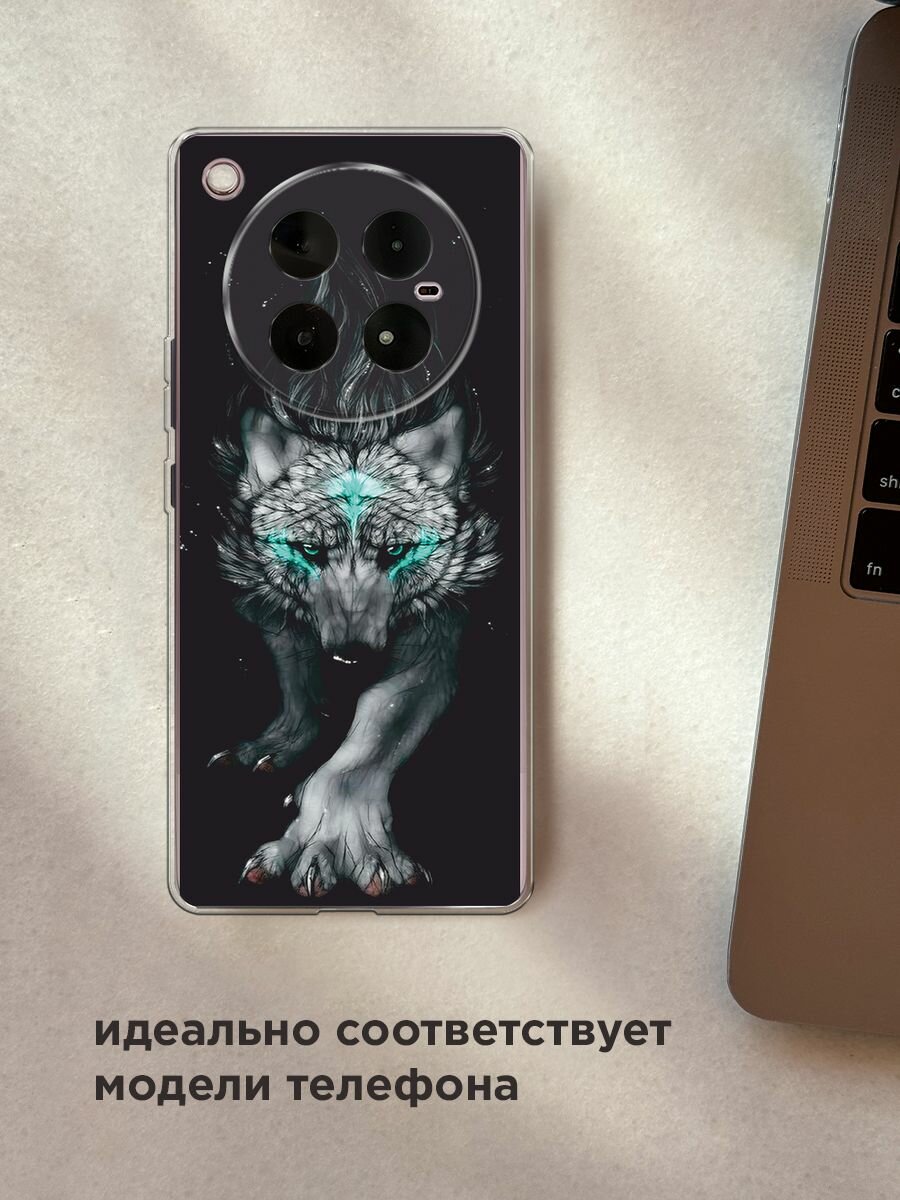 Чехол на Infinix Zero 40 4G / Инфиникс Зеро 40 4G с принтом "Крадущийся волк" — фото 1