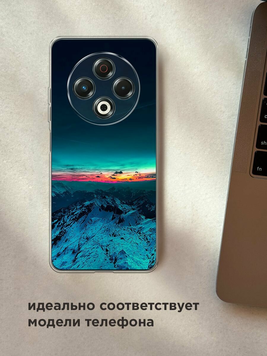 Чехол на Tecno Spark 30 / Текно Спарк 30 с принтом "Закат в горах" — фото 1