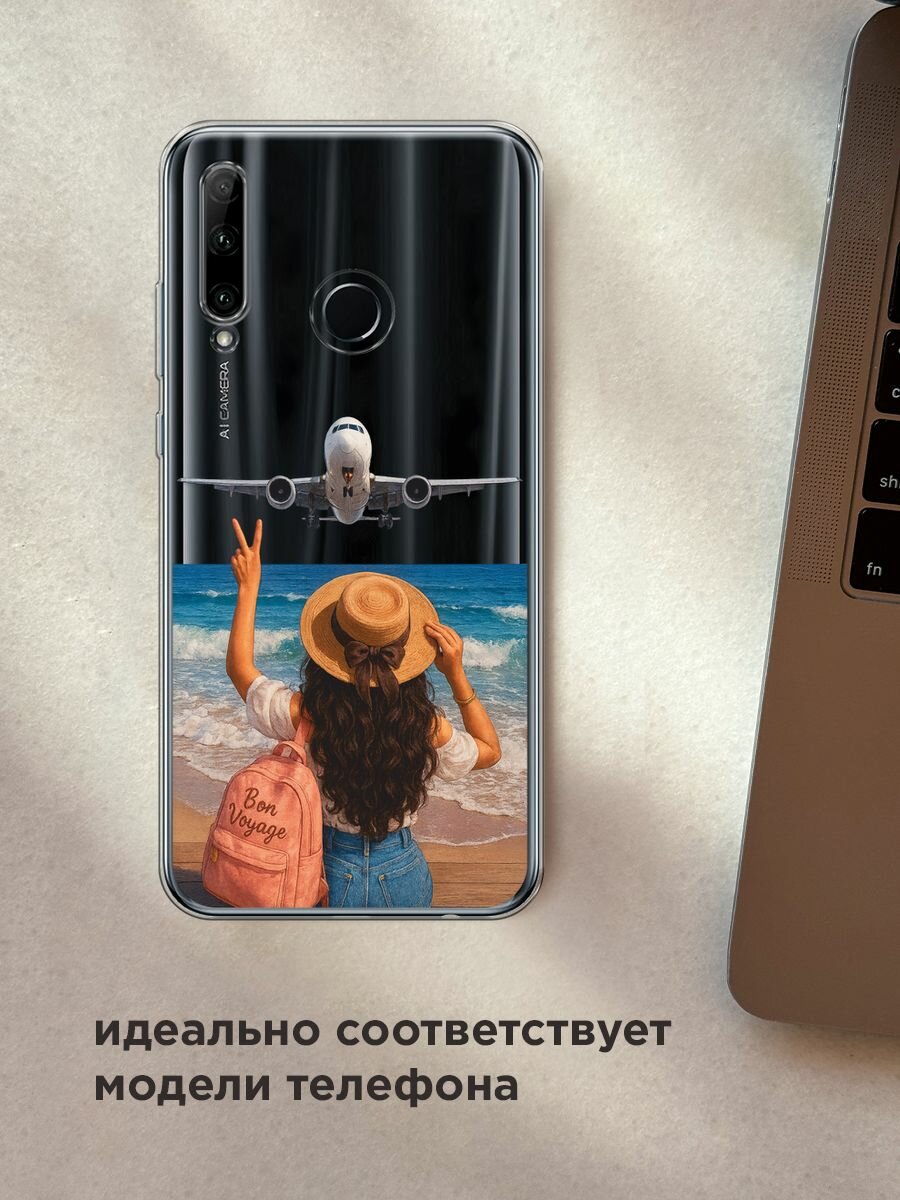 Чехол на Honor 10i/20 Lite 2019/20e/Huawei P Smart Plus 2019 / Хонор 10i с принтом "Bon Voyage", прозрачный — фото 1