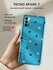 Чехол на Tecno Spark 7 / Техно Спарк 7 с принтом "Бордовые сердечки 2"