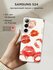 Чехол на Samsung Galaxy S24 / Самсунг S24 с принтом Следы помады