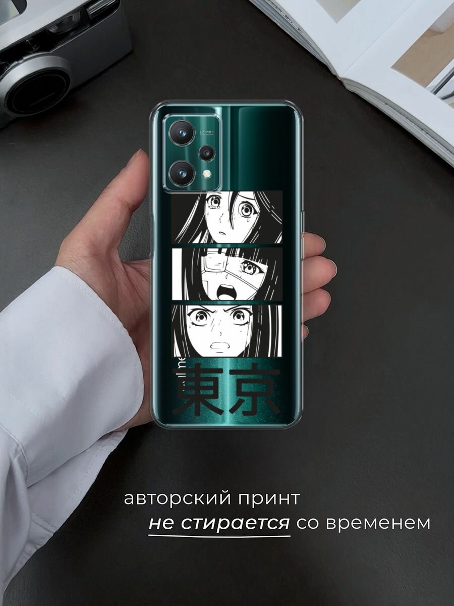 Чехол на Realme 9 Pro/9 5G / Реалми 9 Про/ 5G с принтом "Tokyo girls", прозрачный — фото 1