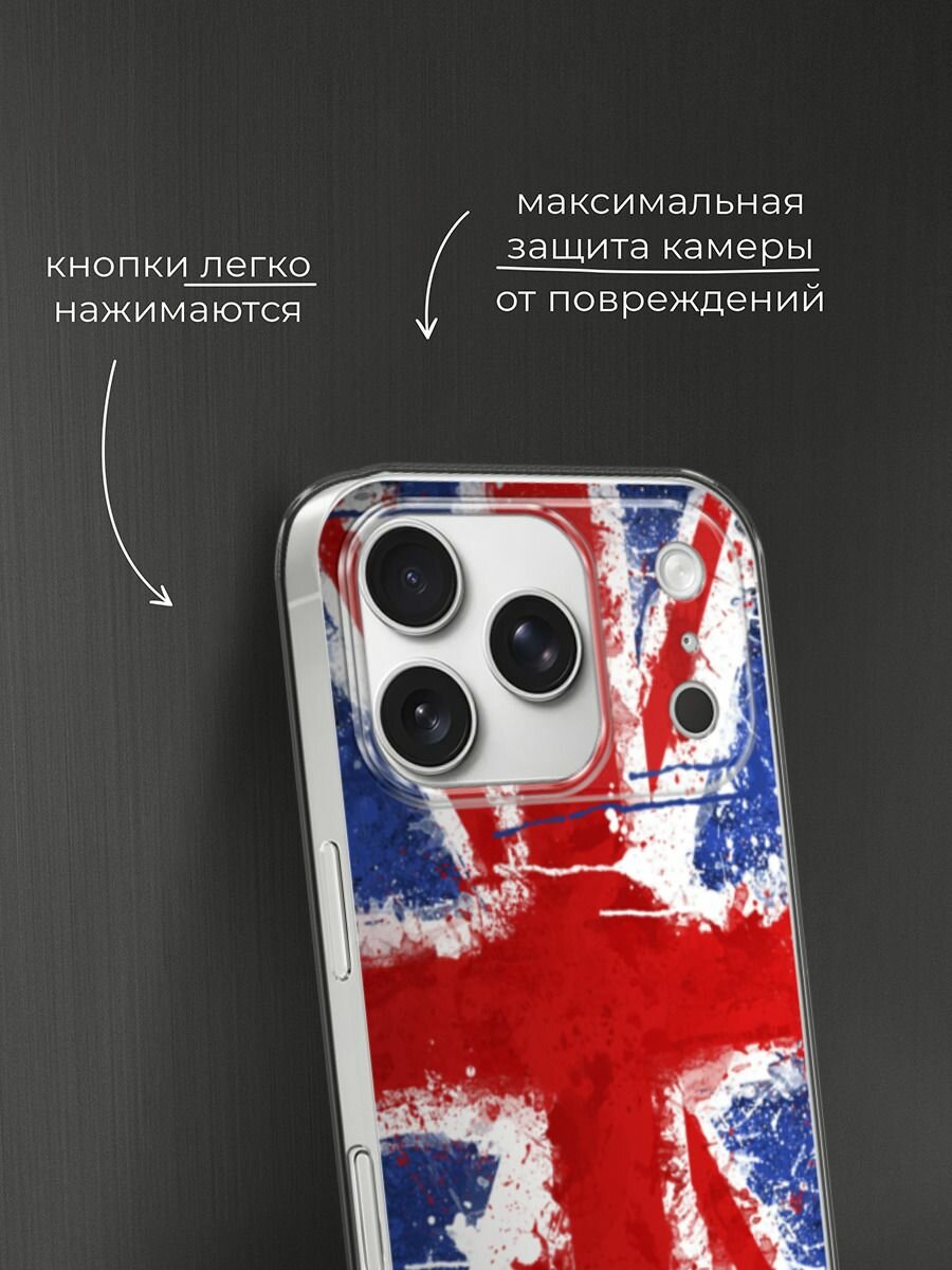 Чехол на Apple iPhone 17 Pro / Айфон 17 Про с принтом "Флаг Великобритании 2" — фото 1
