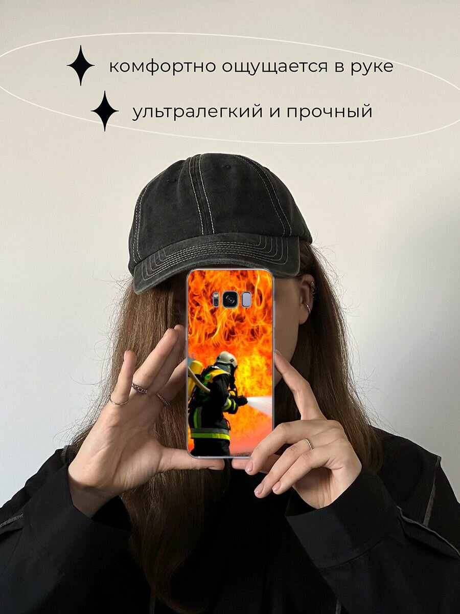 Чехол на Samsung Galaxy S8 + / Самсунг Галакси С8 Плюс с принтом "Пожарные на страже" — фото 1