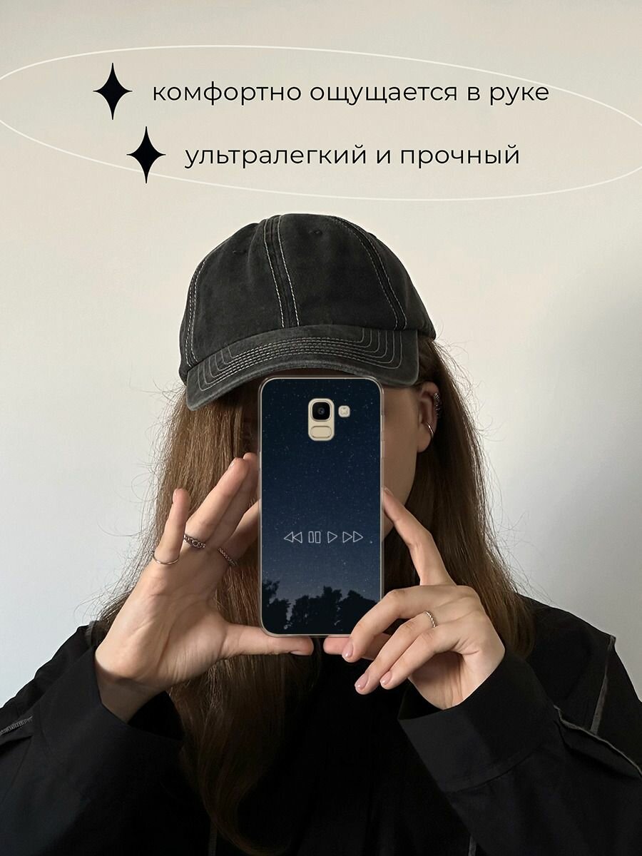 Чехол на Samsung Galaxy J6 2018 / Самсунг Галакси Джей 6 2018 с принтом "Космическая музыка" — фото 1