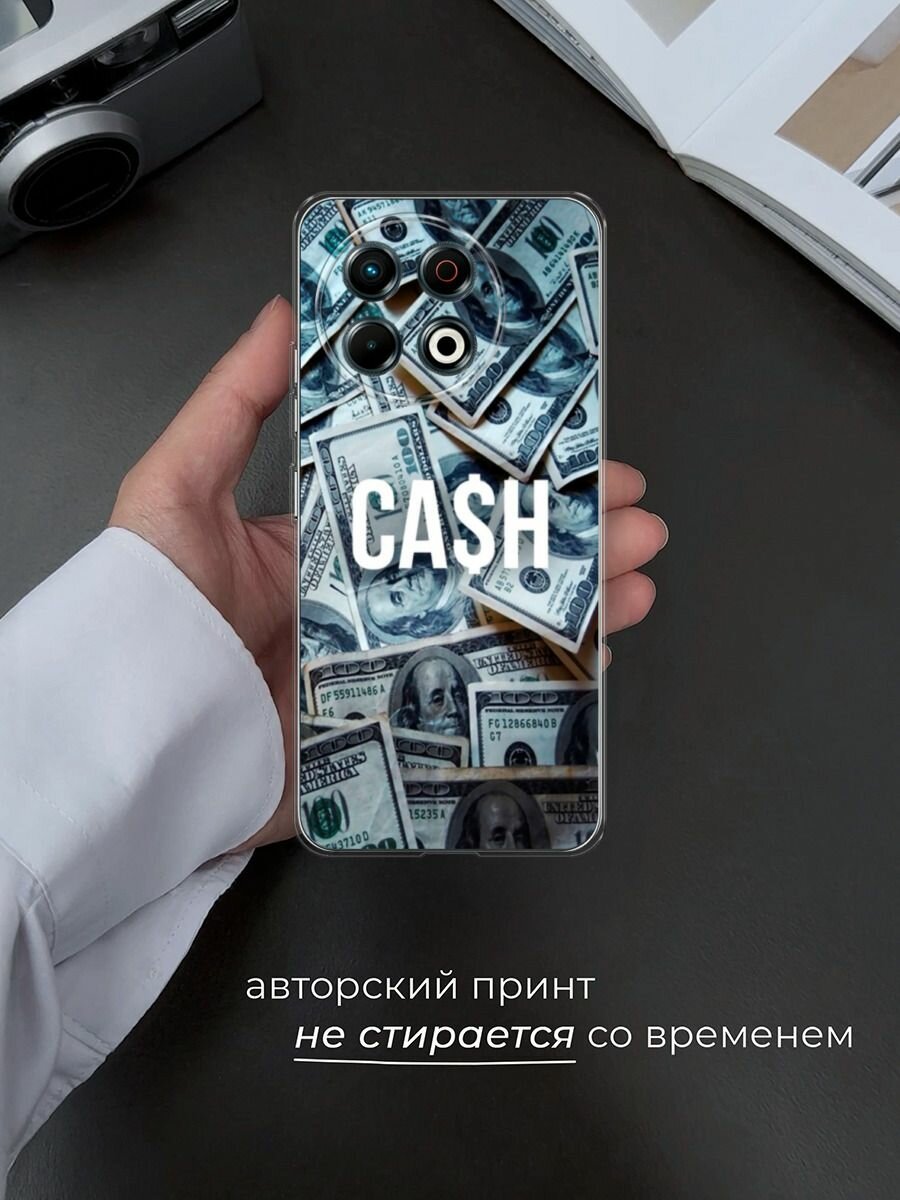Чехол на Tecno Spark 30 Pro / Текно Спарк 30 Про с принтом "Cash" — фото 1