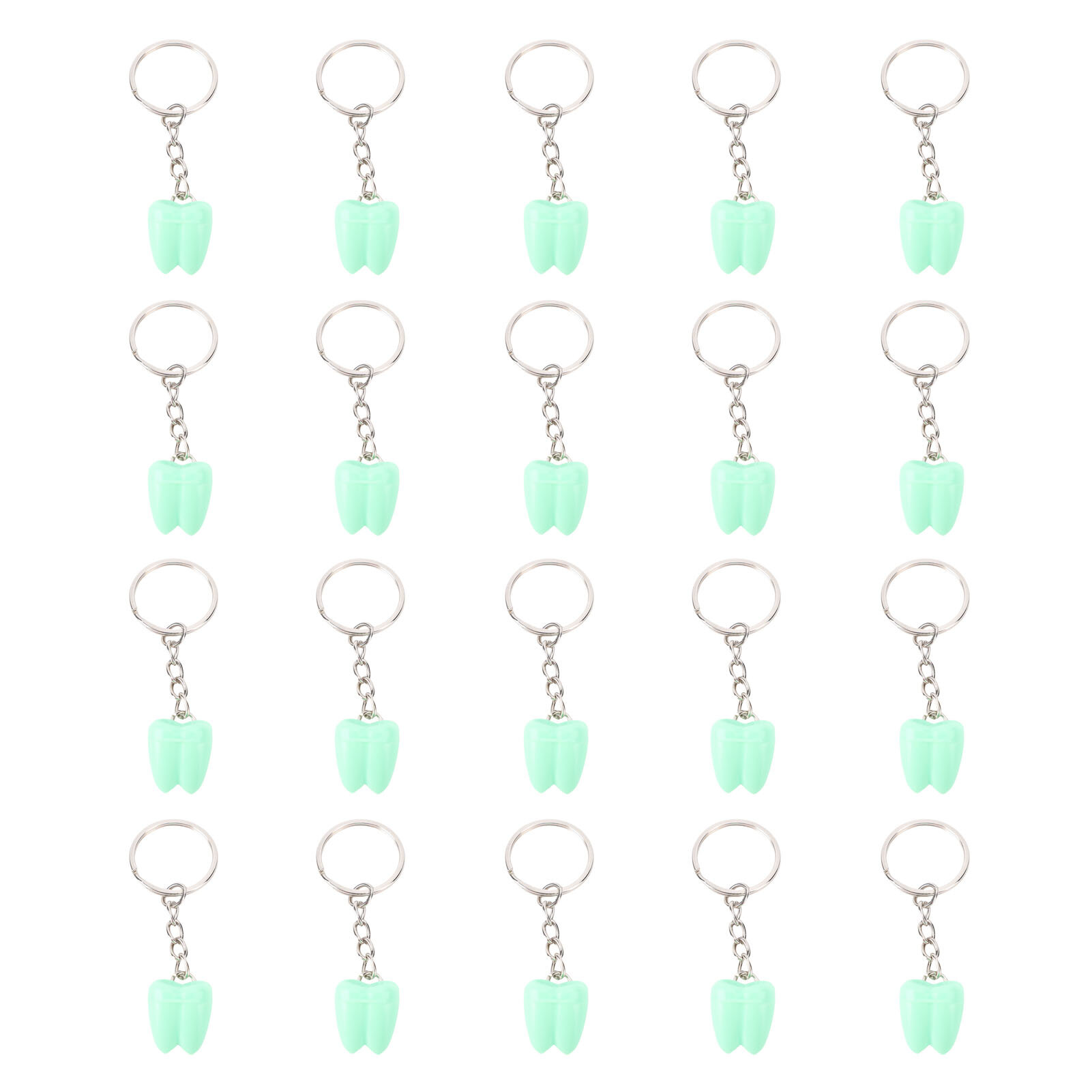 20 шт. брелок-органайзер для детских зубов, портативный держатель для молочных зубов для детей, прочный зеленый контейнер для хранения