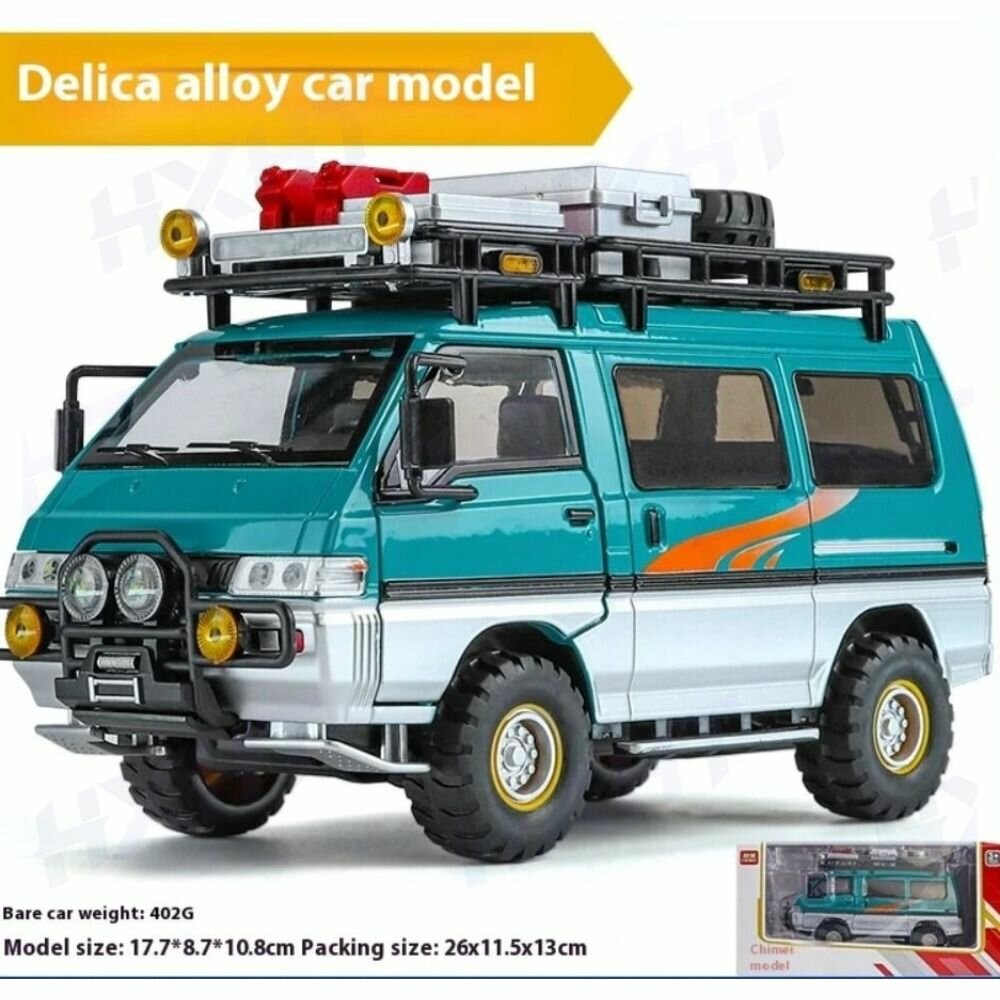 1:24 Mitsubishi Delica Внедорожник 4WD Из Литого Сплава С Открывающимися Дверями