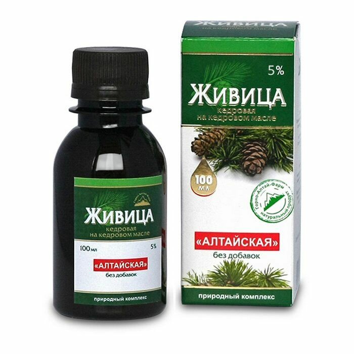 Биологически активная добавка Горно-Алтай-Фарм живица кедровая на кедровом масле алтайская 5 %, 100 мл
