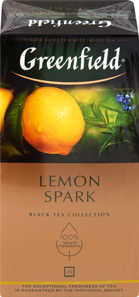 Чай черный GREENFIELD Lemon Spark Цейлонский, 25пак