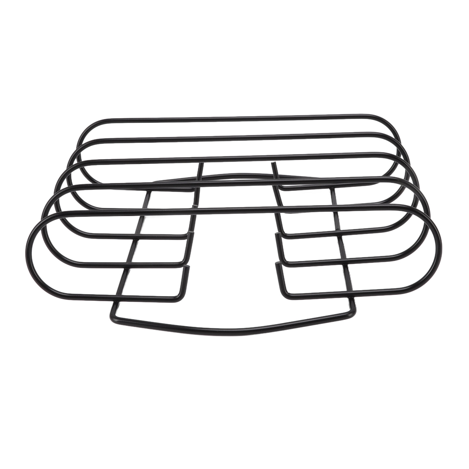 Стойка для ребрышек для барбекю, железная антипригарная подставка для ребрышек, черный гриль для барбекю, стейк из бараньих отбивных на открытом воздухе