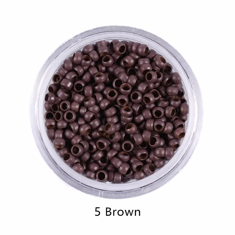 Нанокольца для наращивания волос Brown 3.0 мм 500 шт.