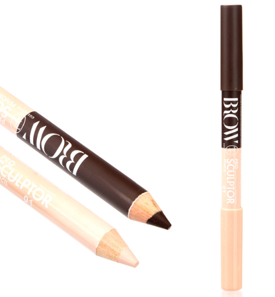 Triumph Cw-213 - Brow Pro Sculptor Pencil Карандаш для бровей двусторонний + хайлайтер №01 темно-коричневый
