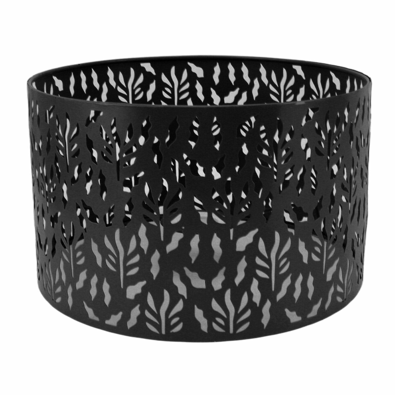 Металлические абажуры, полый резной абажур, полый абажур в современном стиле, совместимый с E27 E14, держатель лампы, водяная трава, лист, черный