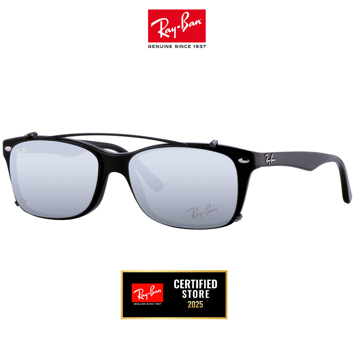 Ray-Ban 5228 2000 Medium + Clip-On RX 5228C 2509/B8 оправа для очков (53 mm)
