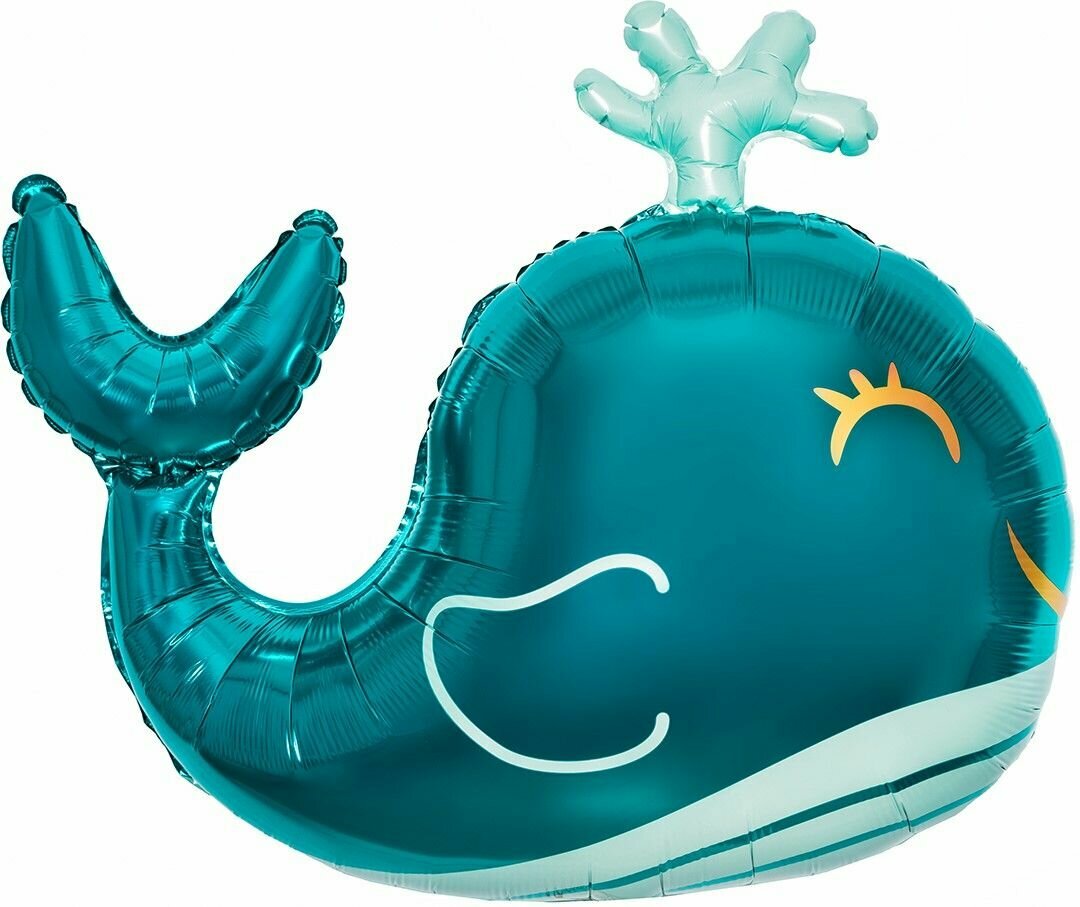 Шар воздушный Falali фольгированный 36", 91 см, Фигура, Счастливый кит