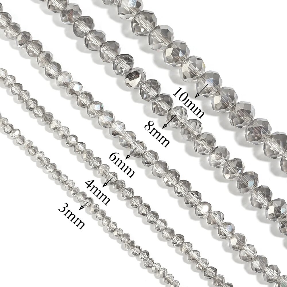 Хрустальные бусины Австрия, 3-10 мм, Transparent Gray5711