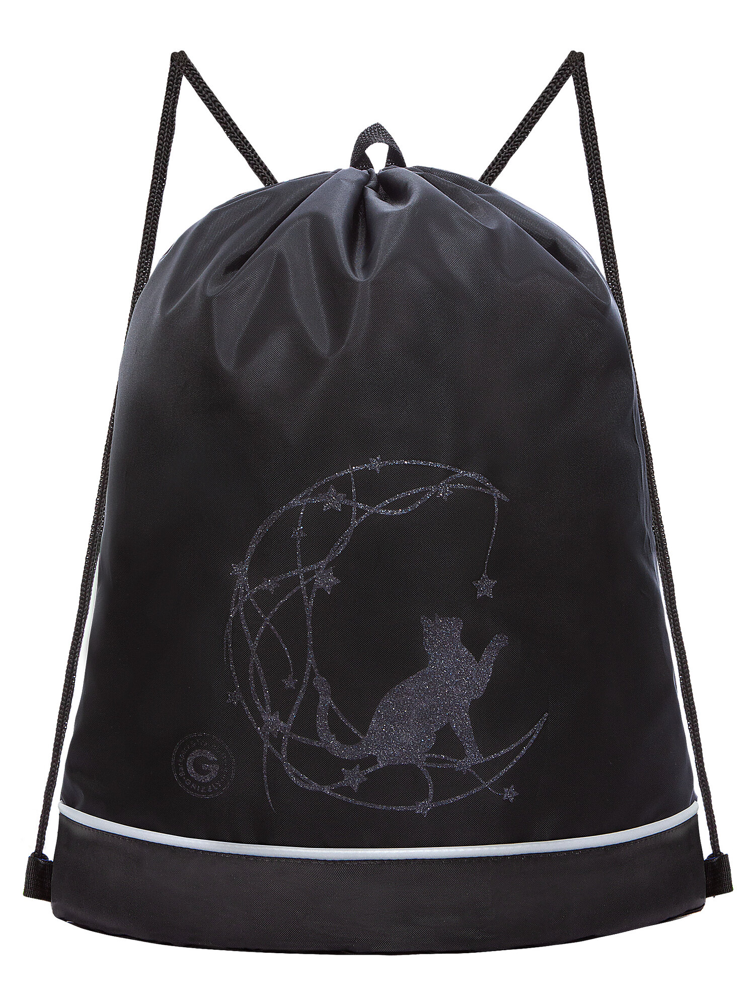 Мешок для обуви GRIZZLY с одним отделением, с боковым карманом, укрепленным дном, для школы, для девочки OM-50-118/2