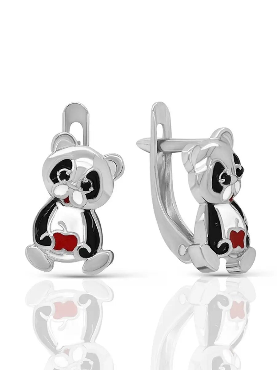 Серьги, серебро, 925 проба, фианит