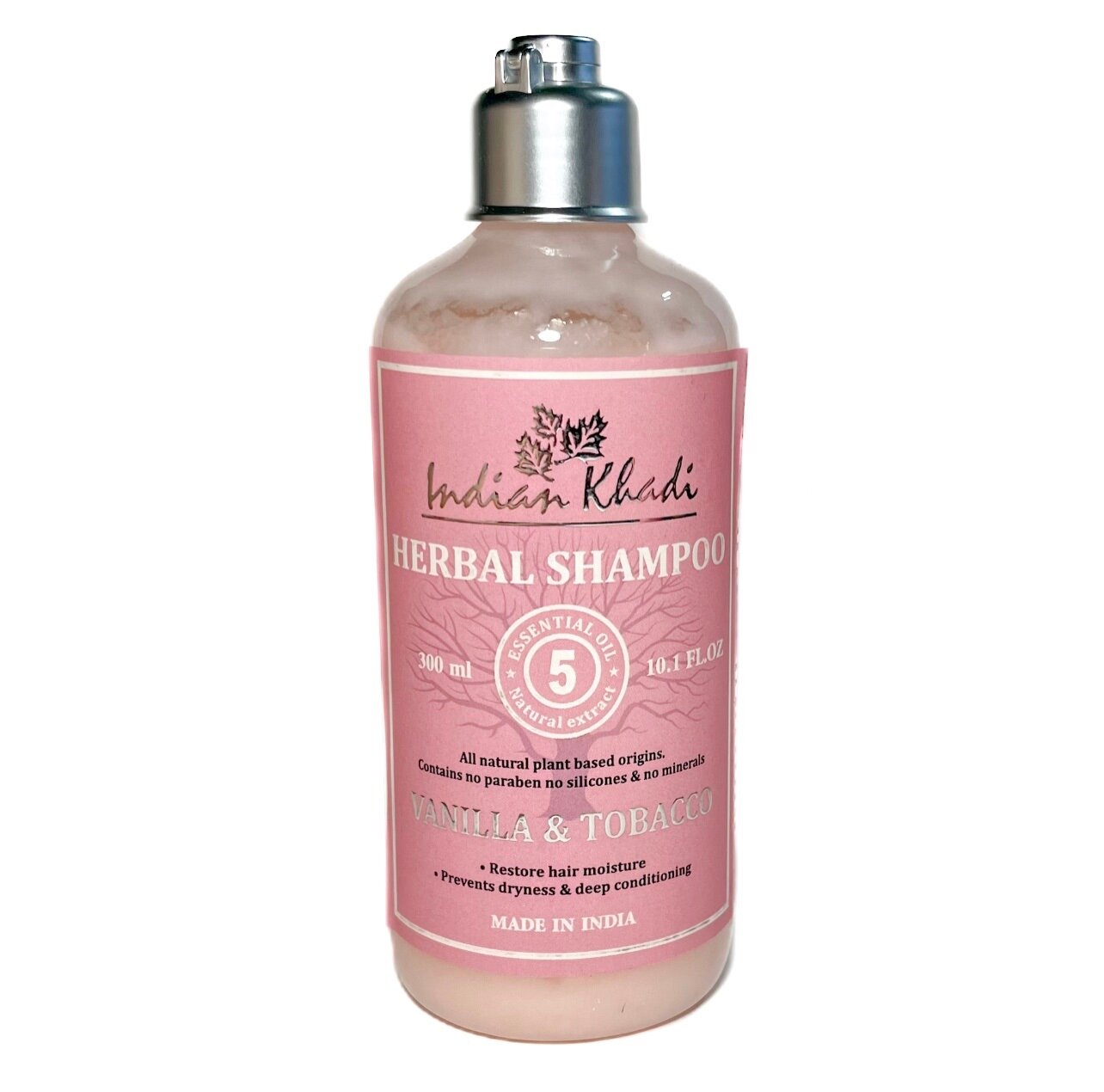 Herbal Shampoo VANILLA & TOBACCO, Indian Khadi (Травяной шампунь ваниль и табак, Индиан Кхади), 300 мл.