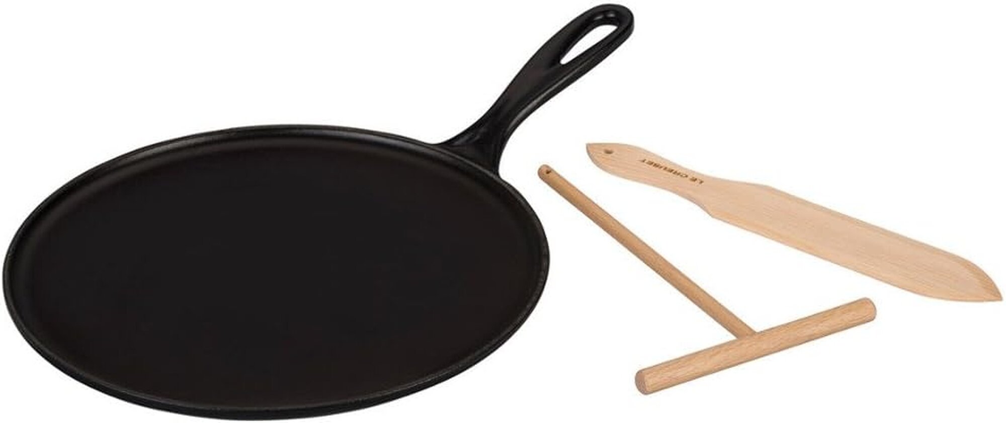 Сковорода для блинов Le Creuset из чугуна с эмалевым покрытием 27 см, цвет черный L2036-2720
