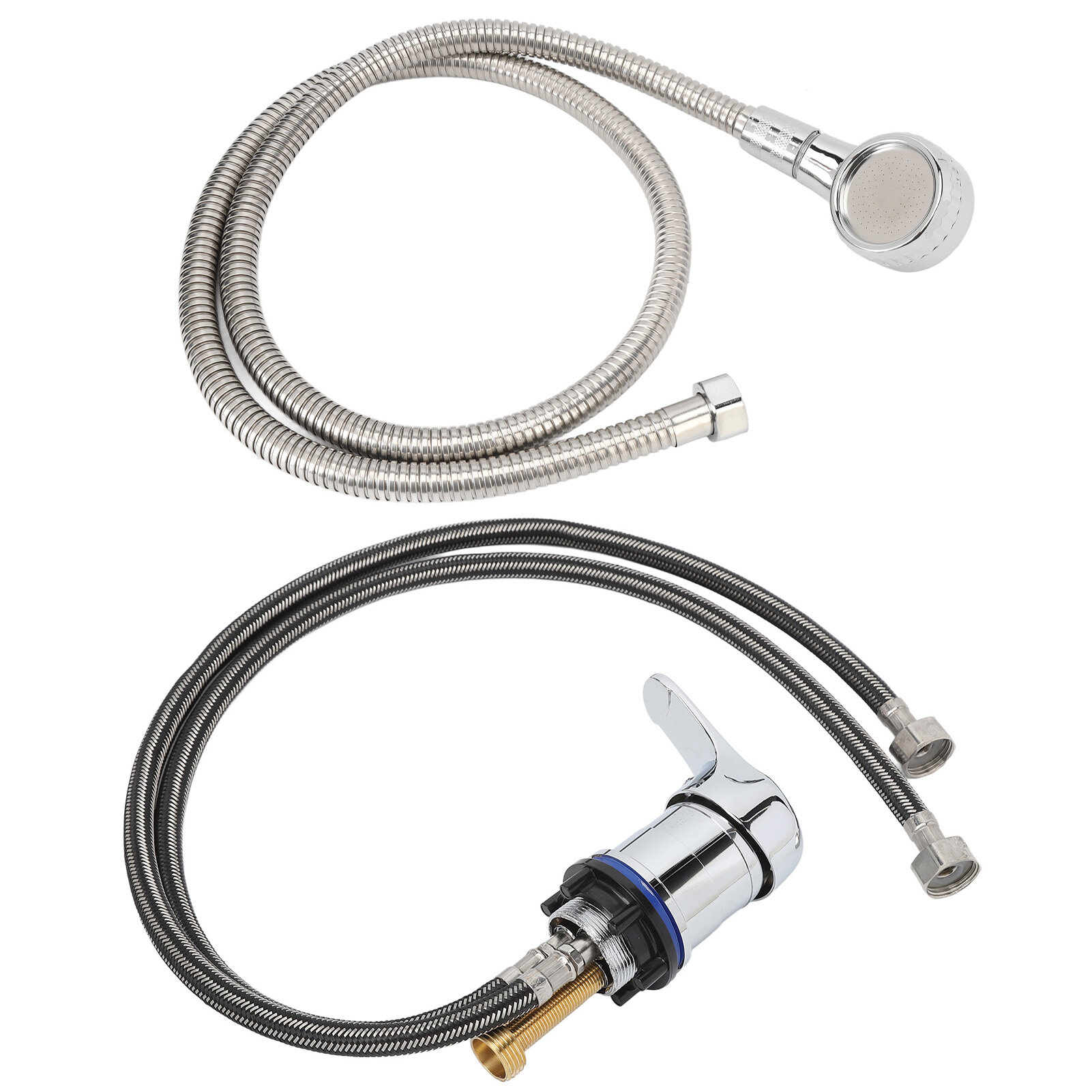 Смеситель для мойки сушки для волос, 70см водопровод, 120см мягкий шланг, комплект для парикмахерской, хромированная отделка