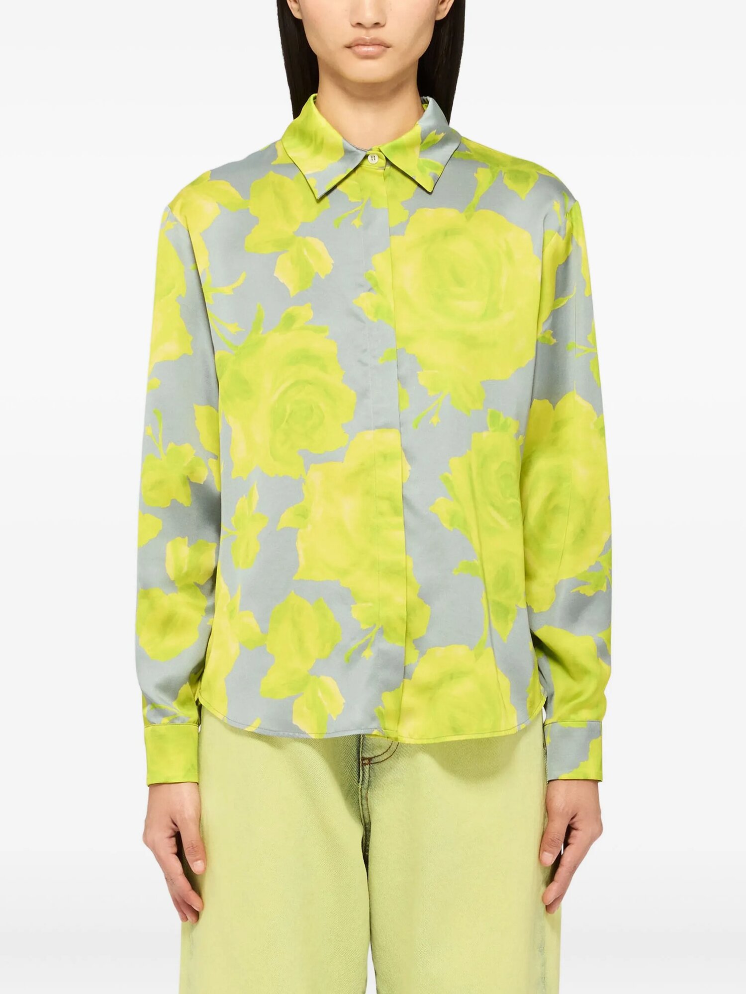Рубашка MSGM, размер 36, grey — фото 1