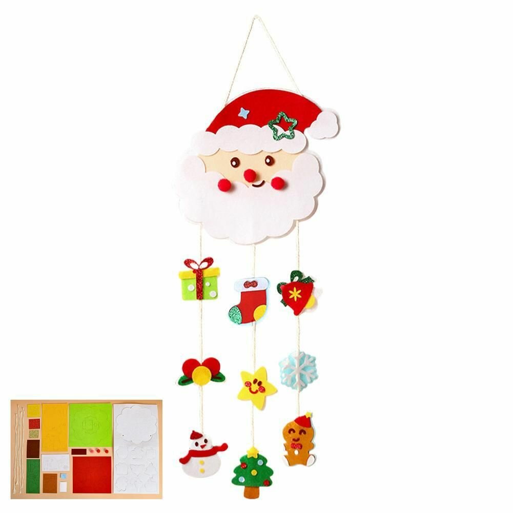 Набор для творчества и поделок "Новогодние игрушки" из фетра своими руками, комплект для рукоделия, изготовления, создания и шитья мягких игрушек