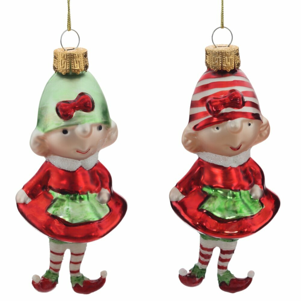 Украшение новогоднее "Эльф" (цена за одну штуку), L6 W6 H13,5 см, 2в.