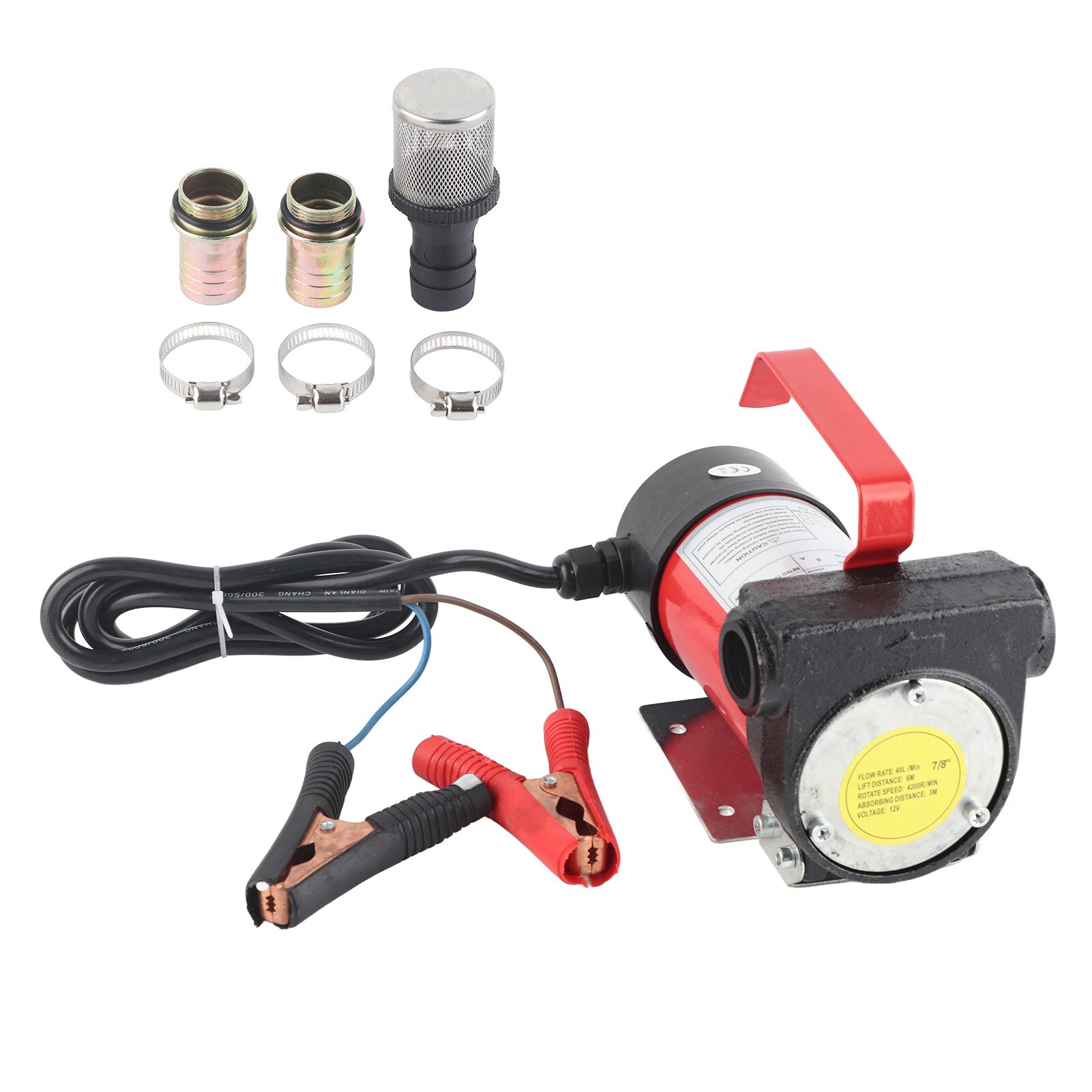 Переносной электрический дизельный керосиновый насос постоянного тока 12 В для тяжелых транспортных средств и грузовиков, производительность 40 л/мин.