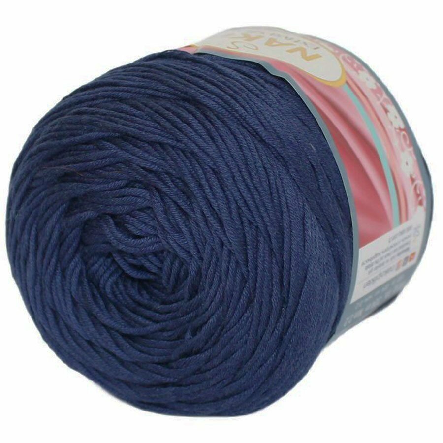 Пряжа Nako ESTIVA SILKY 6955 т. синий (5 мотков)