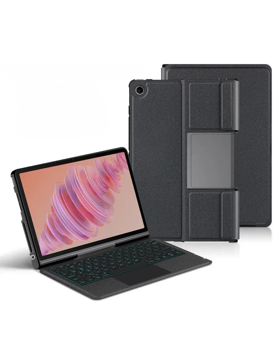 Клавиатура на русском и английском языках для 11,5-дюймового планшета Lenovo Tab Plus (TB351FU), сенсорная панель с поддержкой нескольких жестов, магнитная съемная клавиатура