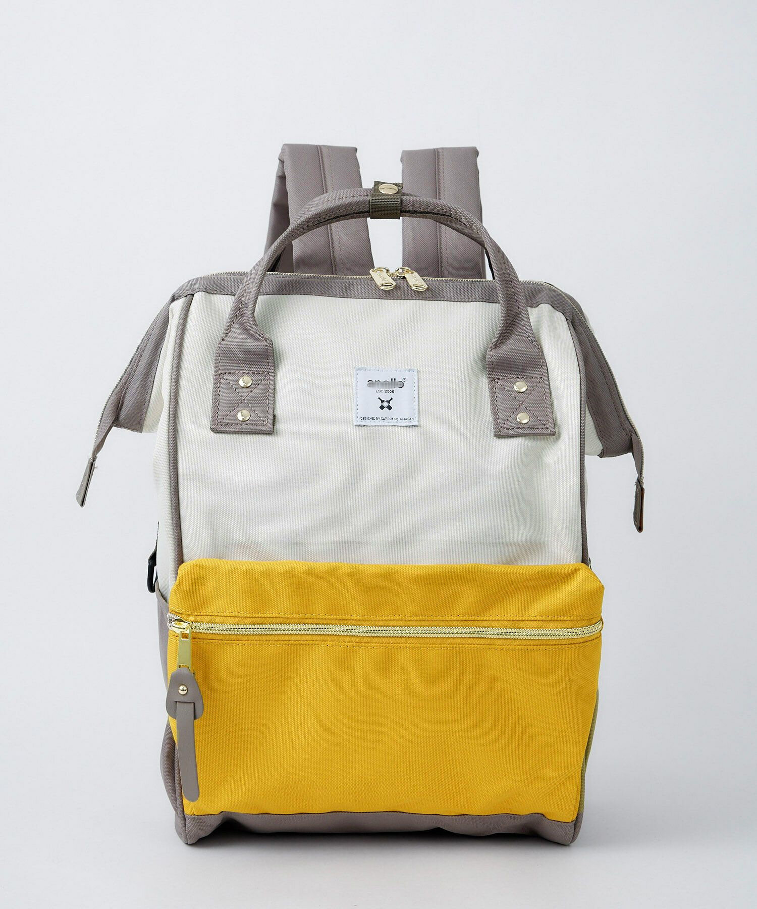 Рюкзак SUN EARTH&U Rakuten Tide Out Bag ATB2521Z, ткань Оксфорд, 20-35 л, белый с жёлтым