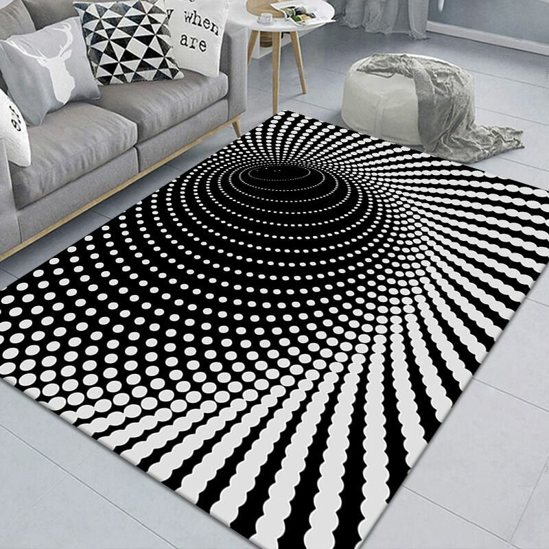 Коврик придверный 40x60 см 3d-эффект белый, темно-синий