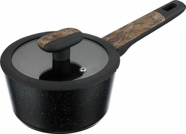 Ковш 1,3л с крышкой 16х8,5 см. Linea ALBERO (индукция). Regent