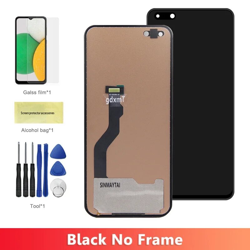 Для HUAWEI P40 Pro: Проверенный дисплейный модуль (LCD + тачскрин) ELS-NX9 ELS-N04 Black NO Frame