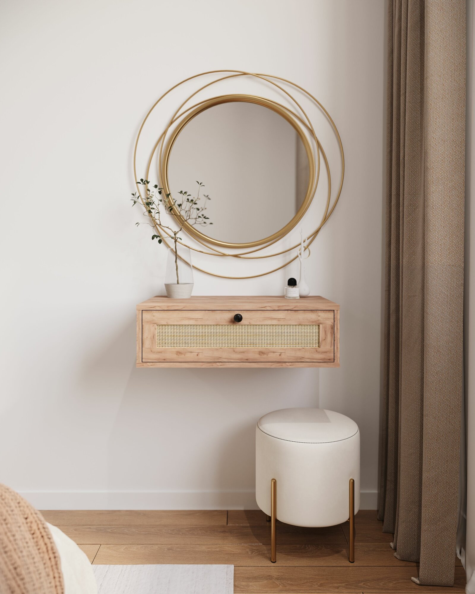 Тумба подвесная VILAF, ЛДСП, дуб крафт золотой, 65х20х65 см, шариковые направляющие