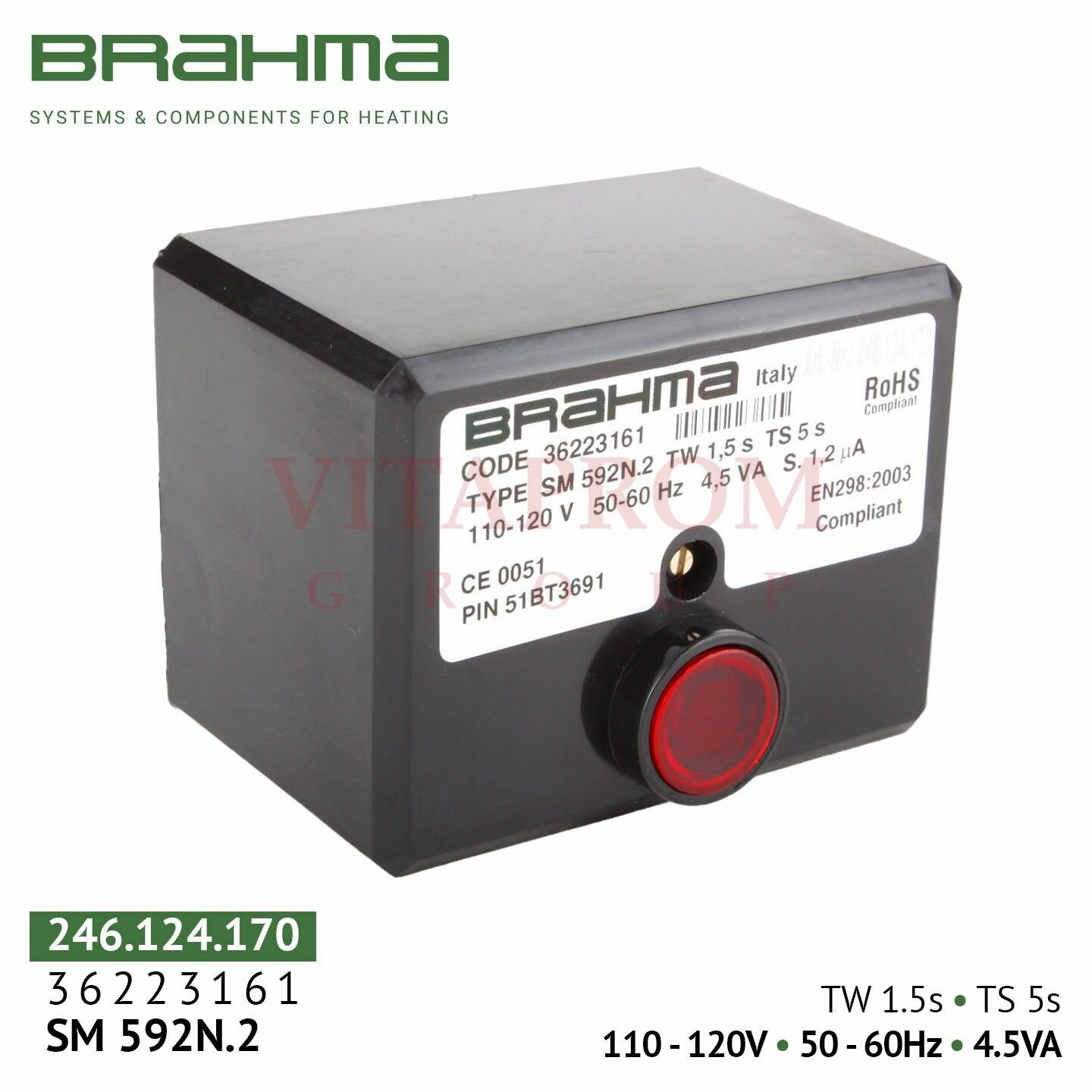 Блок управления горением Brahma SM592N.2, 36223161