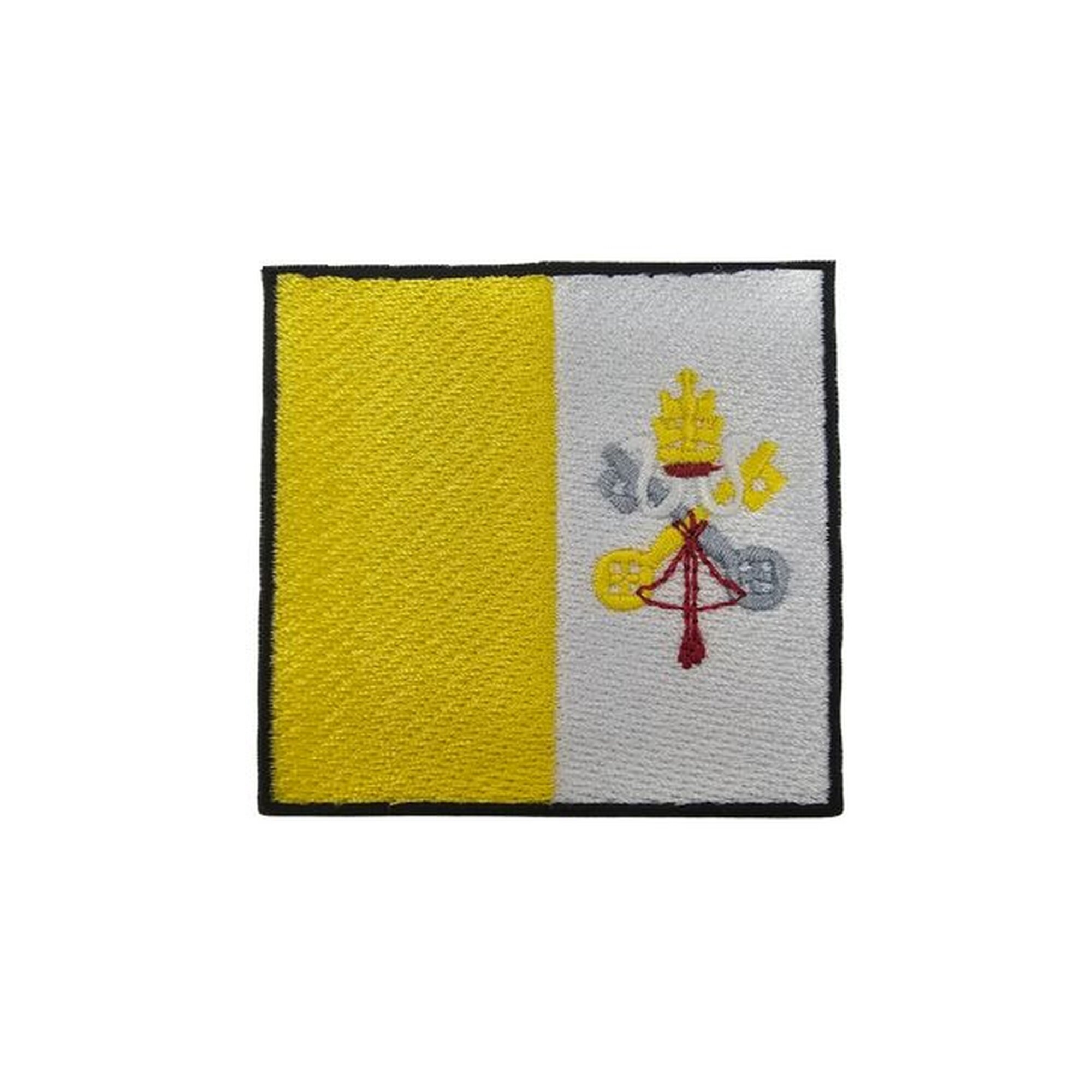 Нашивка Мега Принт "Флаг Ватикана", патч на клеевой основе, размер 70x70 мм