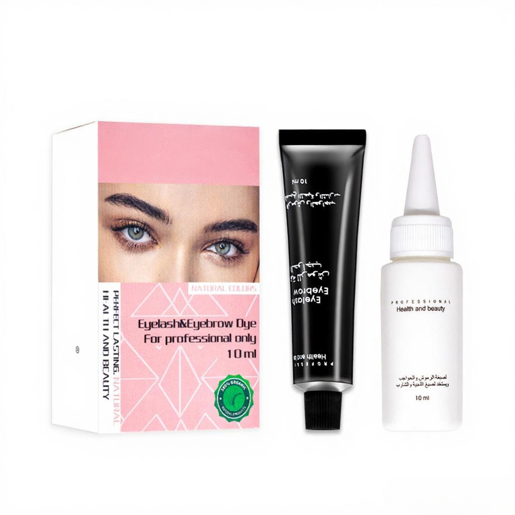 Набор для окрашивания ресниц и бровей полупостоянный, набор для окрашивания бровей, крем для окрашивания бровей, краска для волос с активатором, кисть для бровей, перчатки, инструменты для макияжа ресниц и бровей, черный, коричневый, кофе (выбор), 10 мл