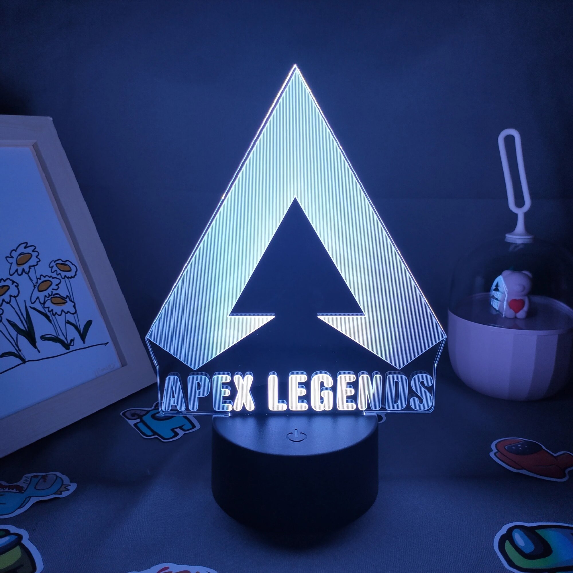 Apex Legends 3D LED RGB Ночник Mangamall Black Lamp Base, 7 color no remote