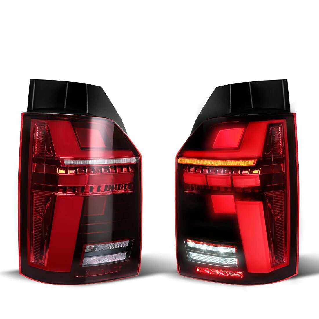 Светодиодный задний фонарь в сборе для VW Transporter Multivan Caravelle T6 2016-2019, задний стоп-сигнал, динамический указатель поворота, фонарь заднего хода