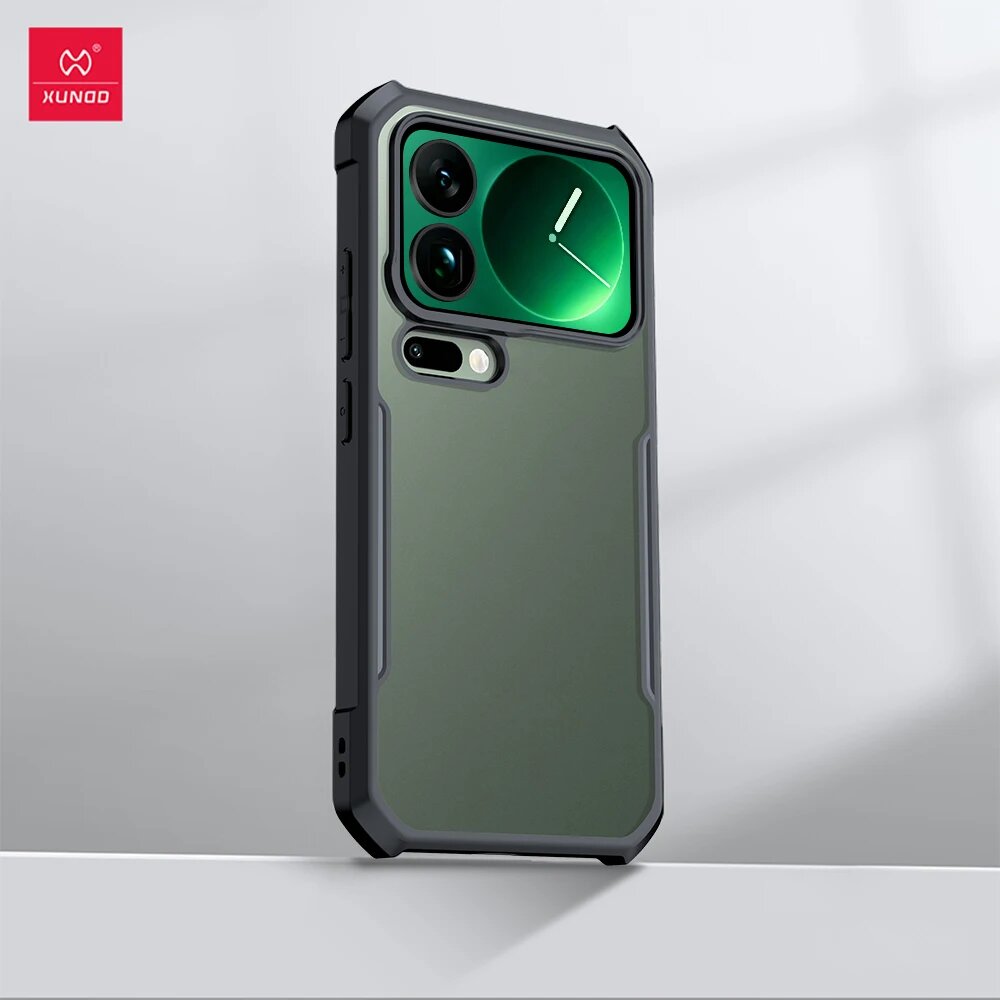 Чехол Xundd Xiaomi 17 Pro Max, зеленый, Black Matte Clear