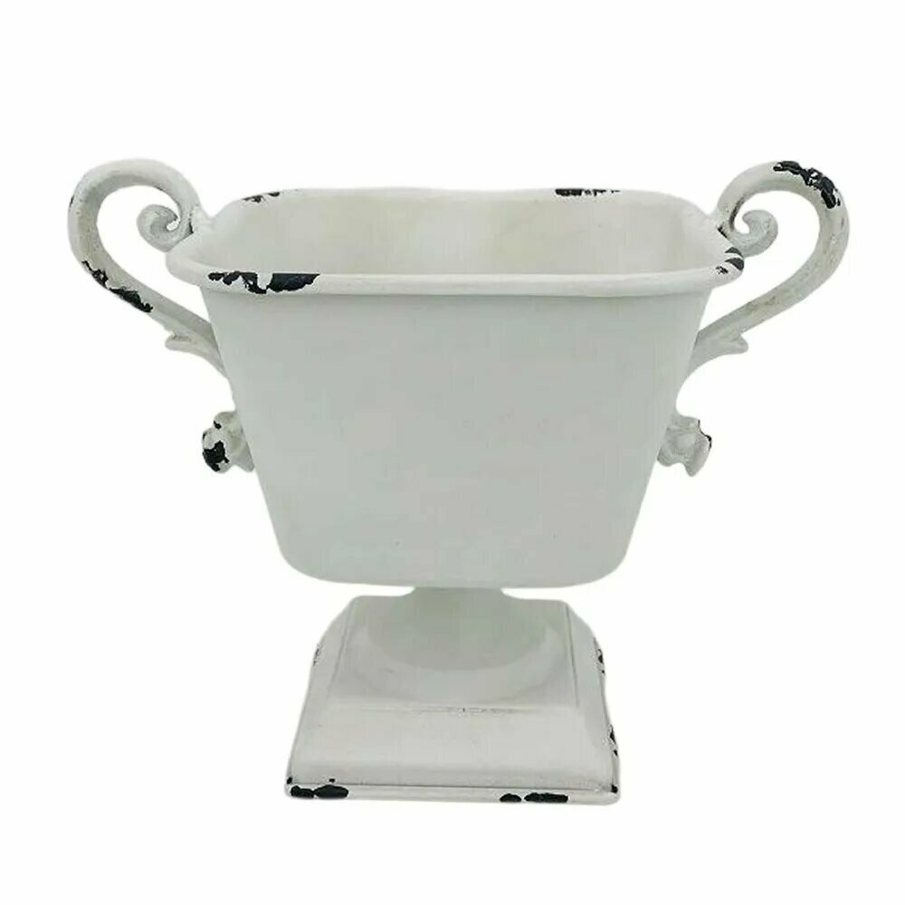 Ваза "NiNi", железо, орнамент, деревенский стиль, ретро-дизайн, 22,8 см