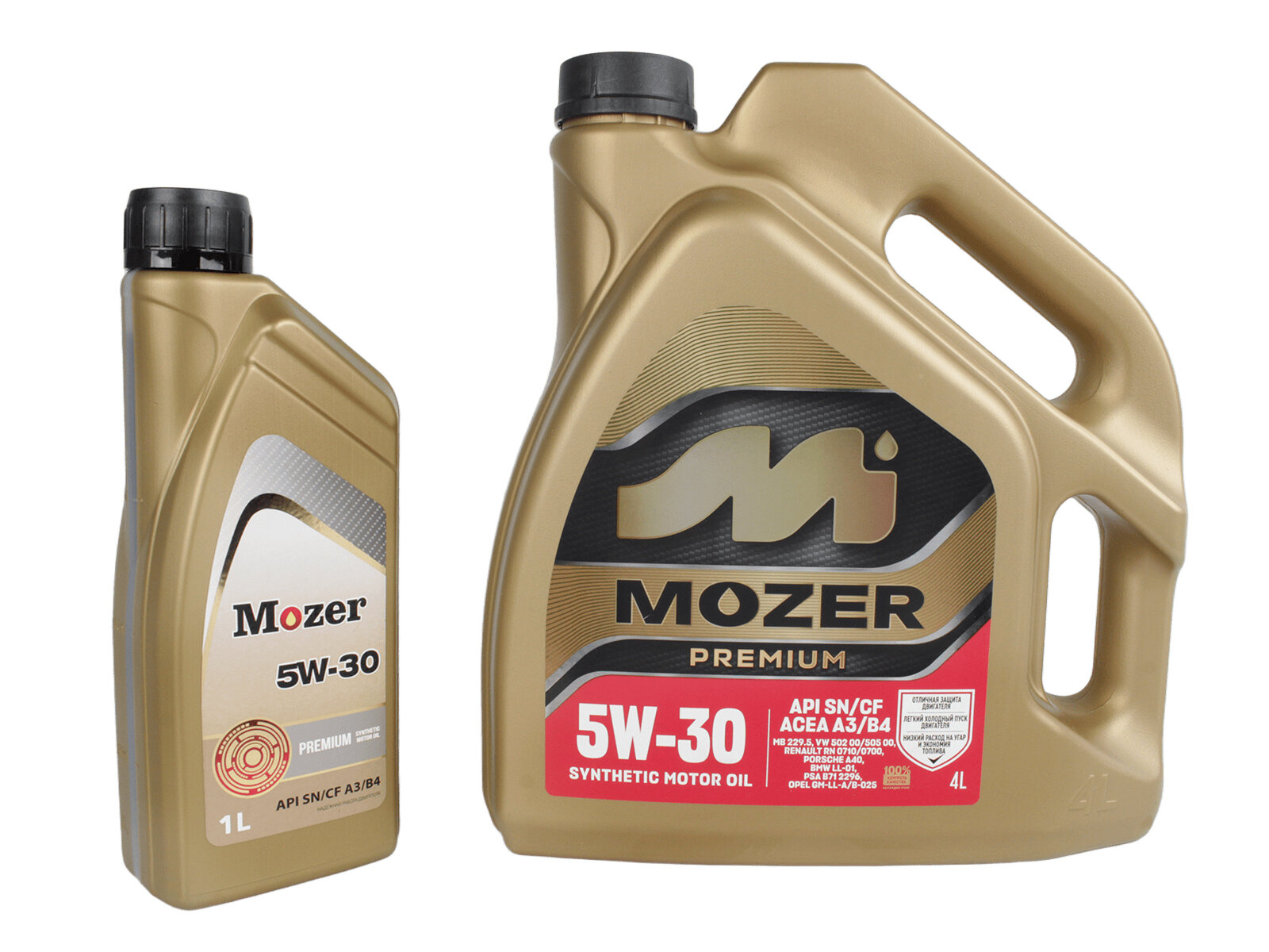 Масло моторное MOZER Premium 5W30 A3/B4 4л+1л