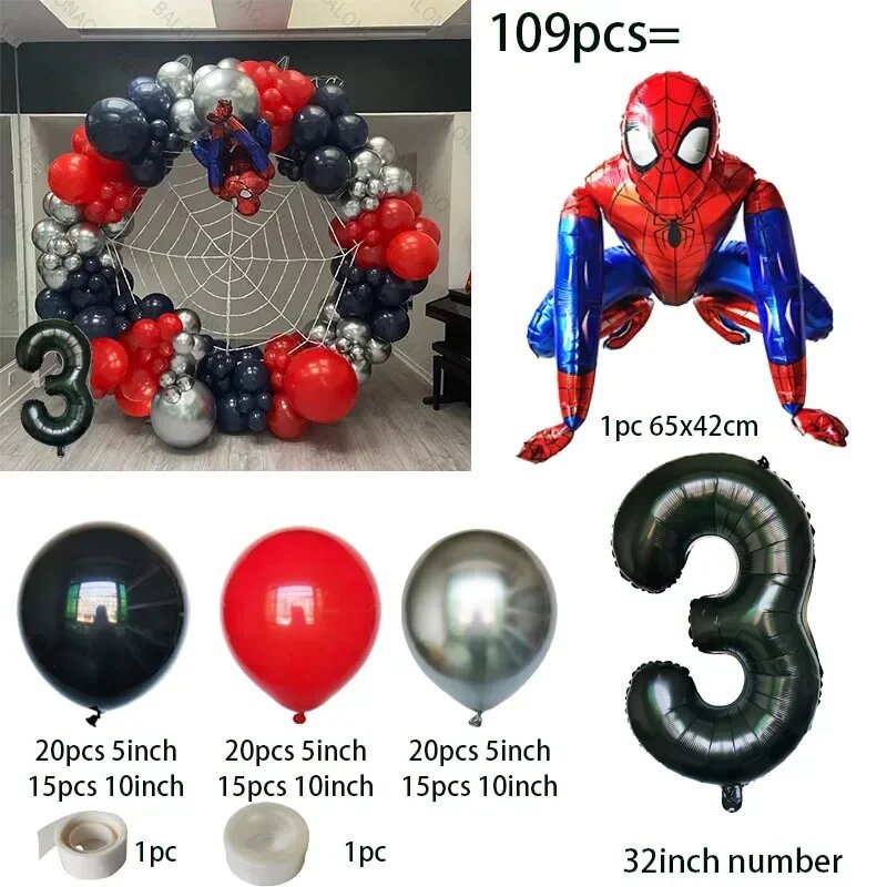 Набор шаров Marvel Человек-Паук 109 шт. number 3