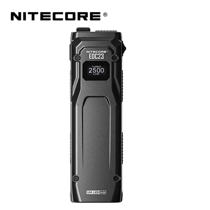 NITECORE EDC23 UHi светодиодный 2500 люмен USB-C перезаряжаемый ультратонкий карманный тактический фонарик EDC