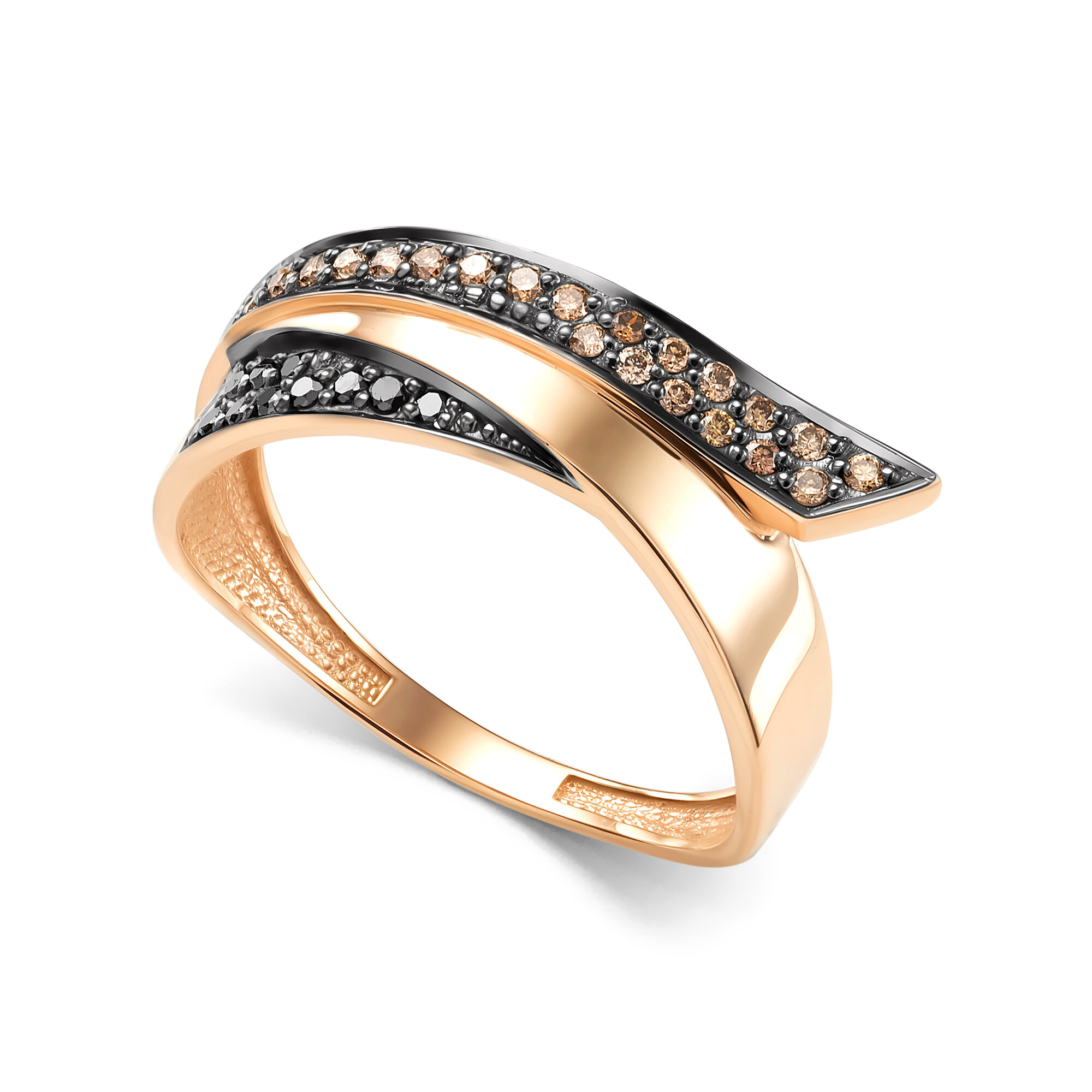 Кольцо, красное золото, 585 проба, бриллиант