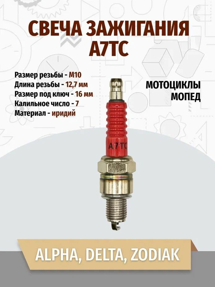 Свечи зажигания A7TC (C7HSA) (IRIDIUM) 1 ШТ