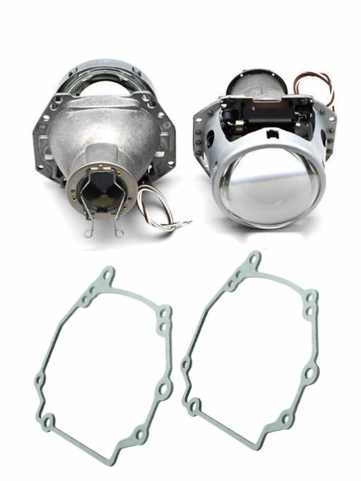 Линзы для Geely Atlas 1 2016-2022, комплект линз H7 с рамками для Джили Атлас 1